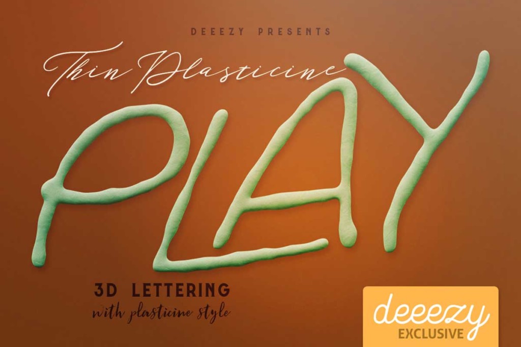 Thin Plasticine 3D Lettering – deeezy – Your Great Design