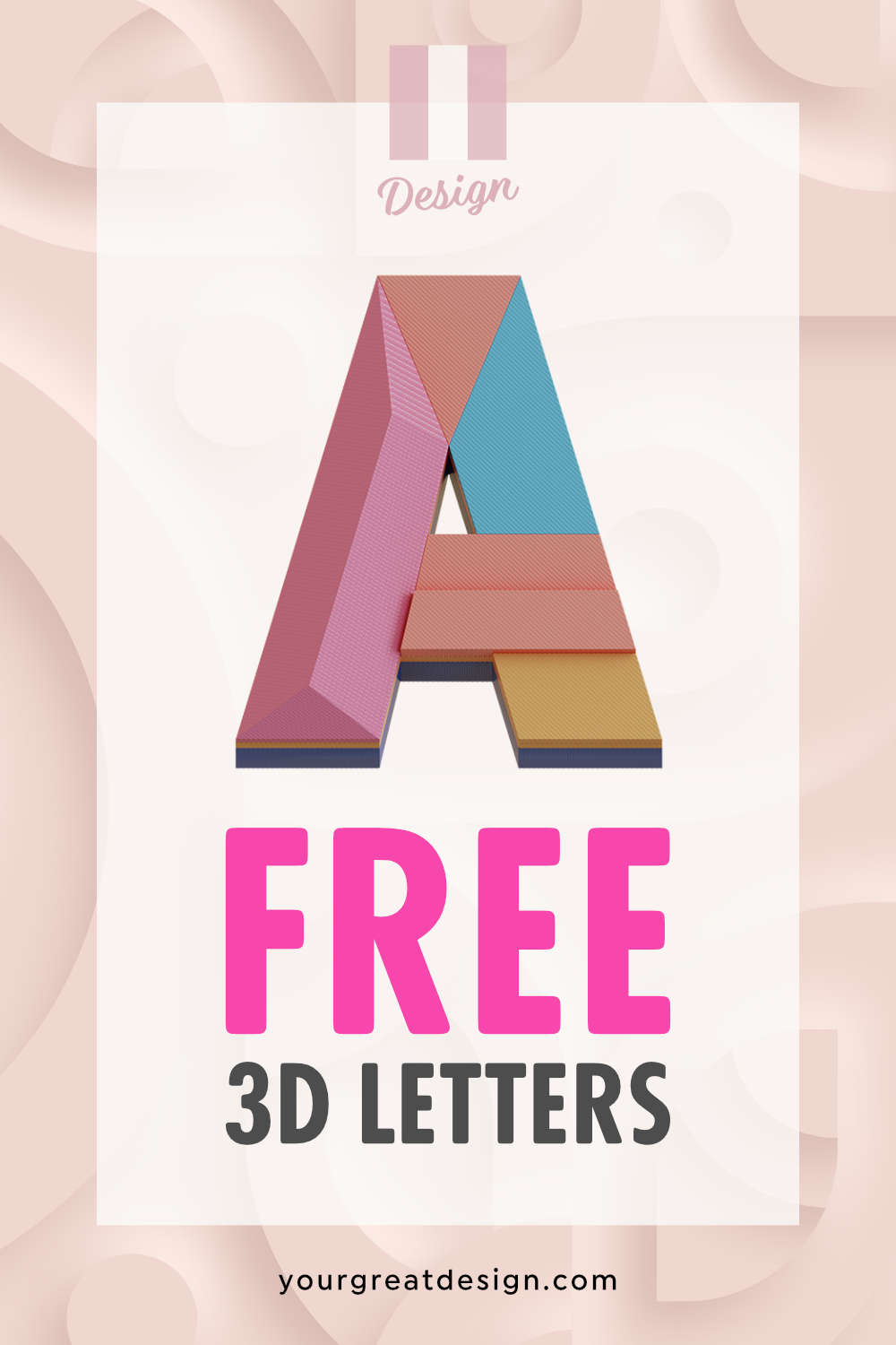 Freebie Unique 3D Letters – available for commercial use – Your Great ...