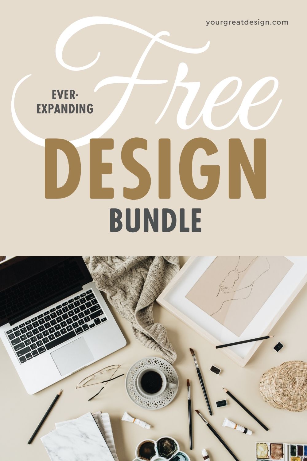 Free digital design bundle with 30+ items commercially available ...