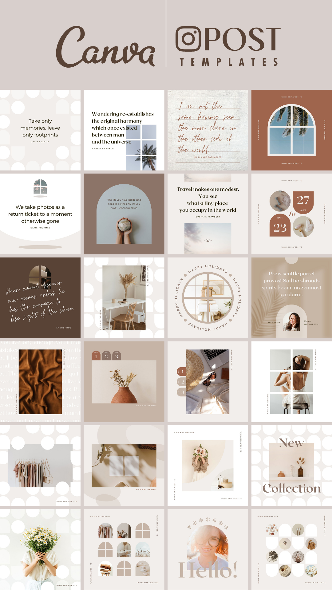 Instagram Templates Canva Shadow – Editable Social Media Pack – Your ...